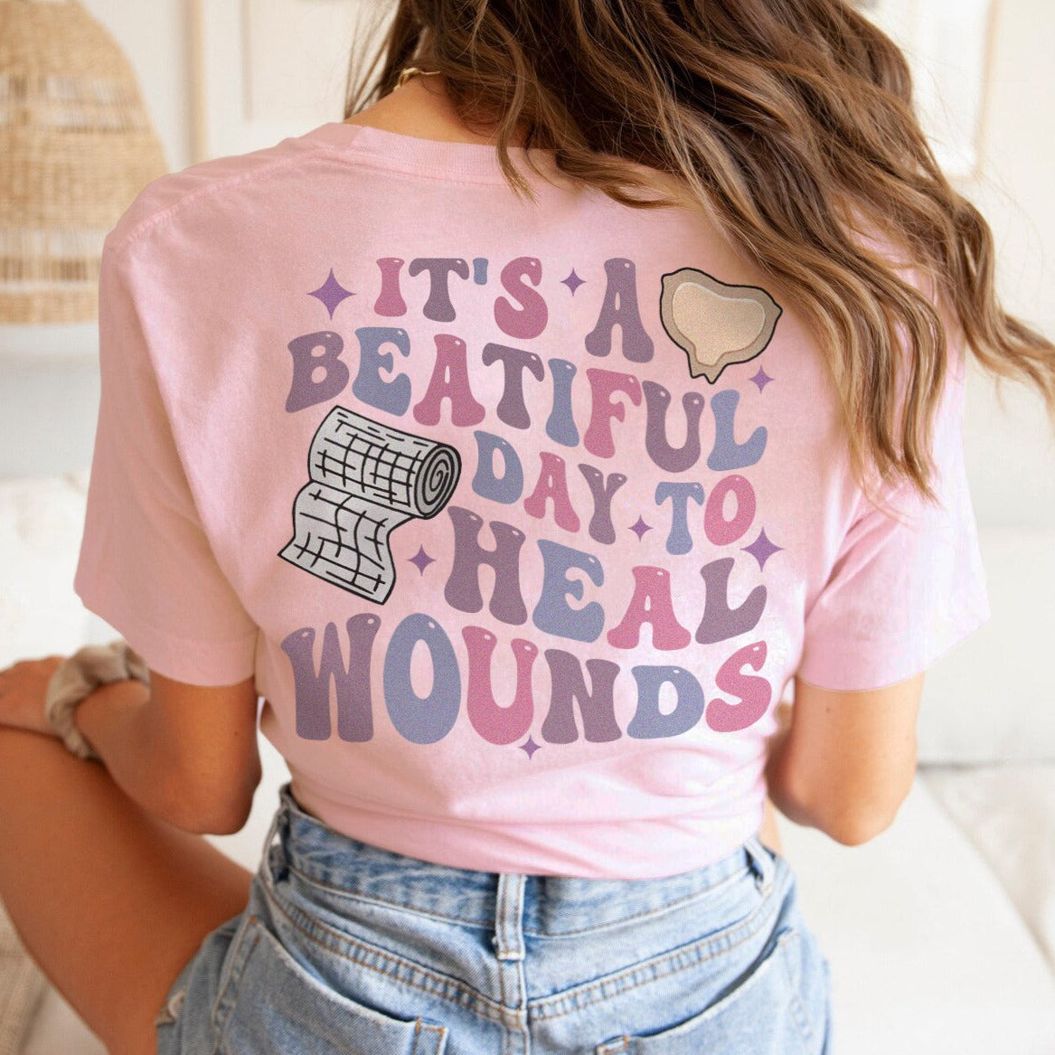 It's a Beautiful Day to Heal Wounds (Back Design) T-Shirt – Shift Drip Co.