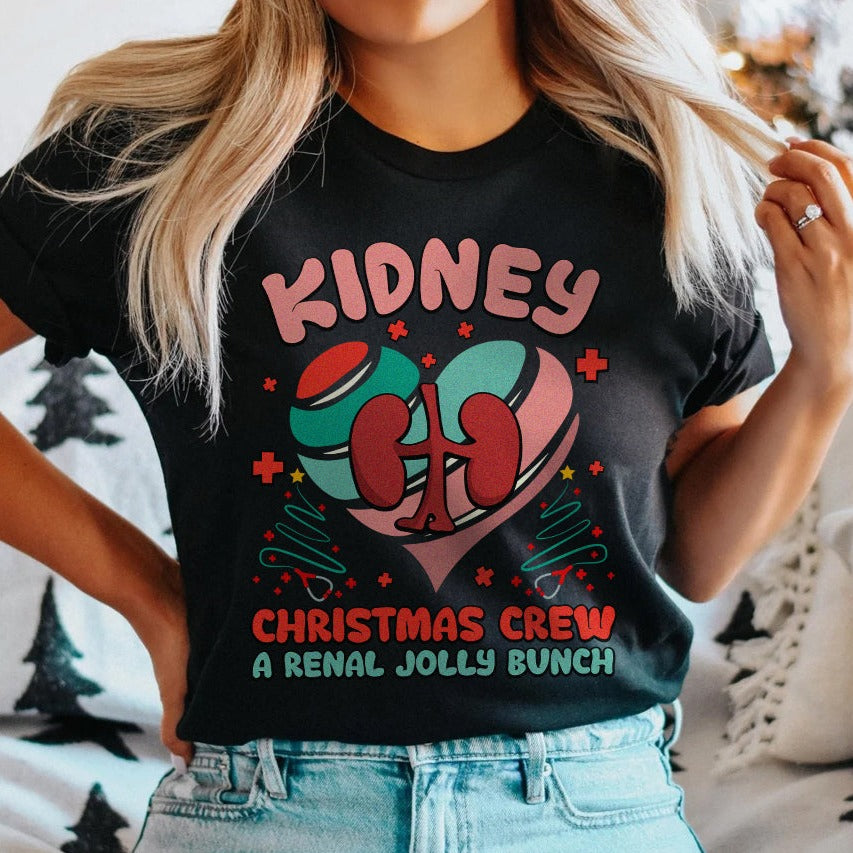 Kidney Christmas Crew T-Shirt – Shift Drip Co.
