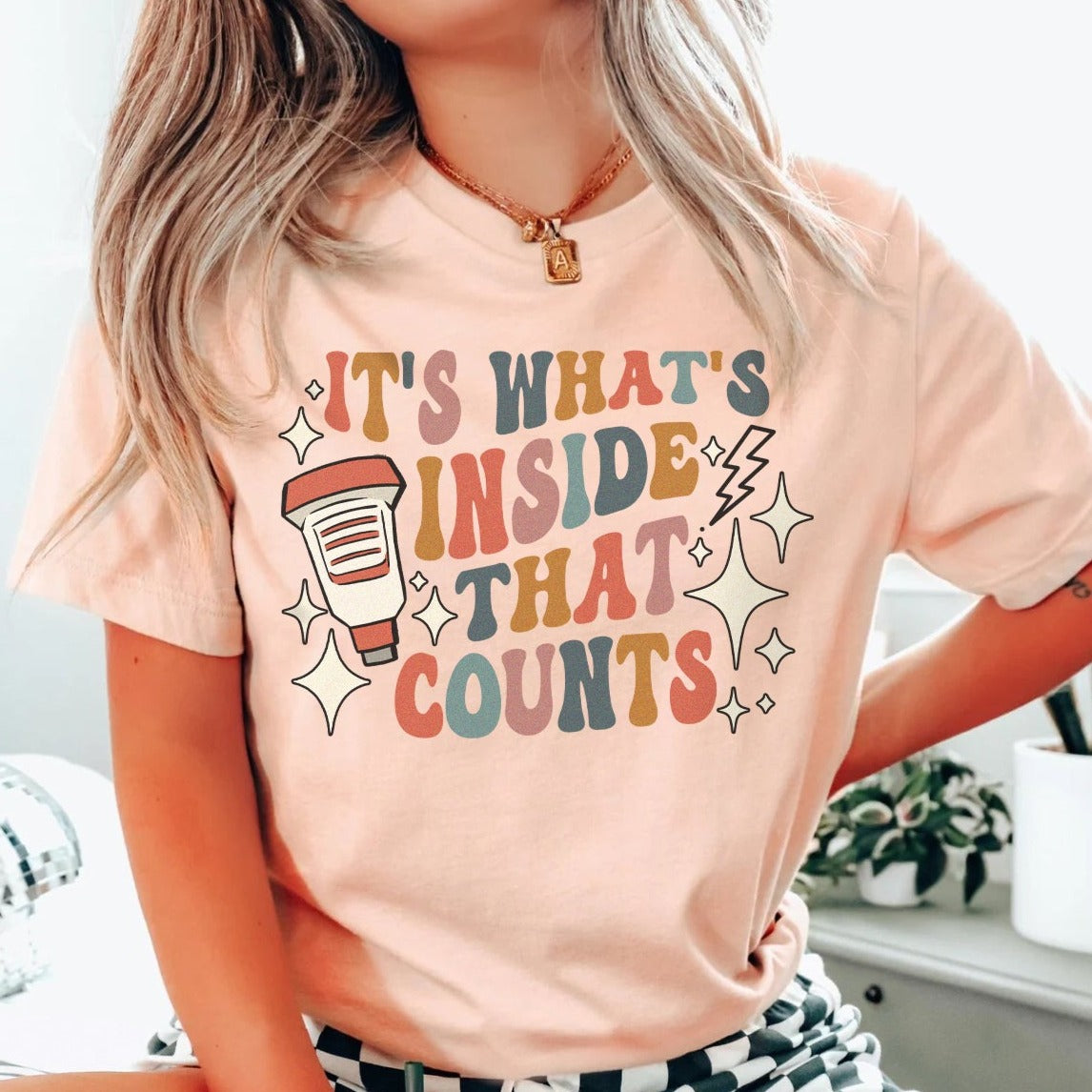 Retro It's What's Inside That Counts T-Shirt – Shift Drip Co.