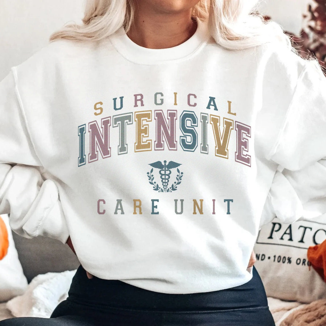 Colorful Varsity Surgical ICU Sweatshirt – Shift Drip Co.