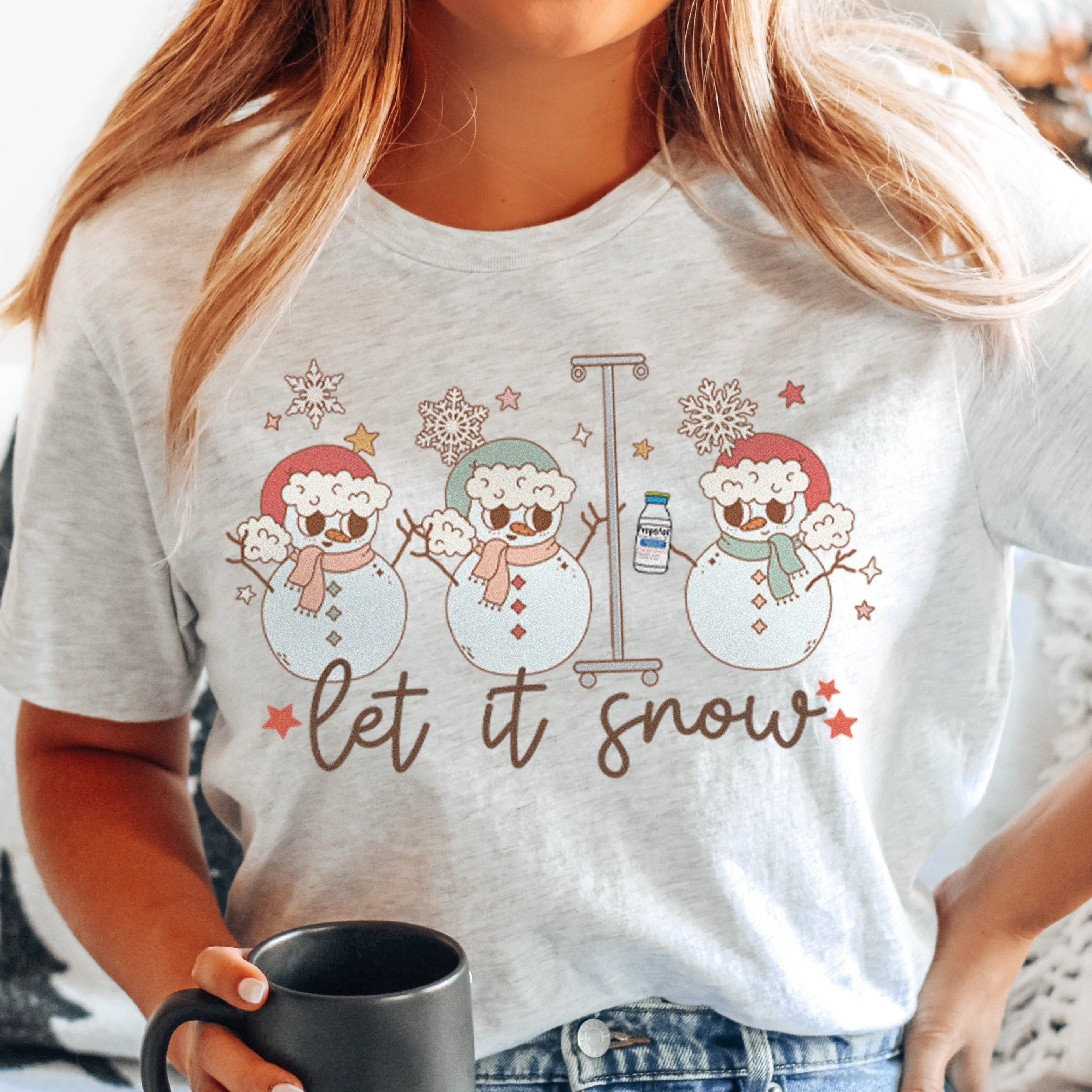 Retro Snowmen Let it Snow T-Shirt – Shift Drip Co.