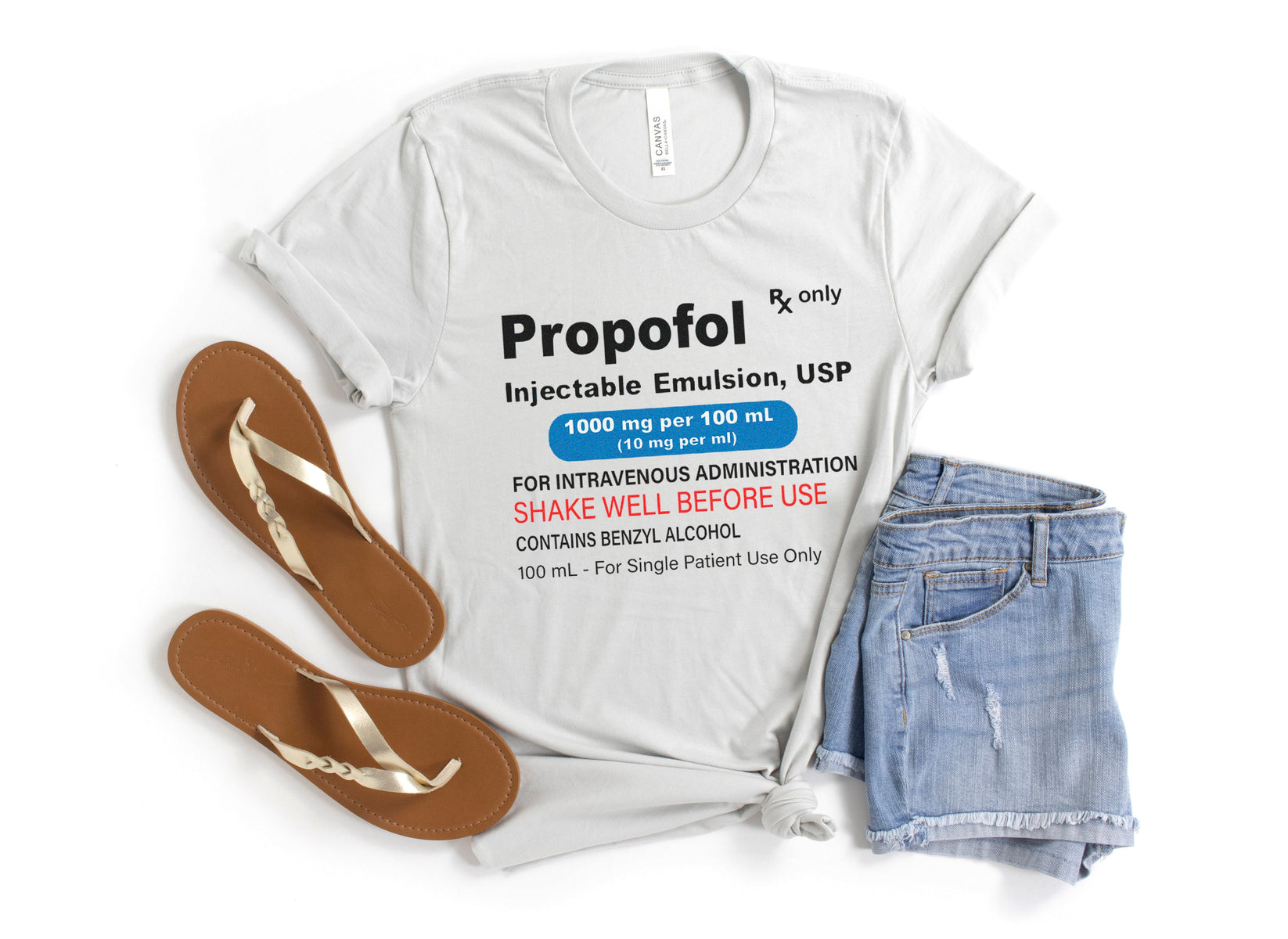 Propofol Label T-Shirt – Shift Drip Co.